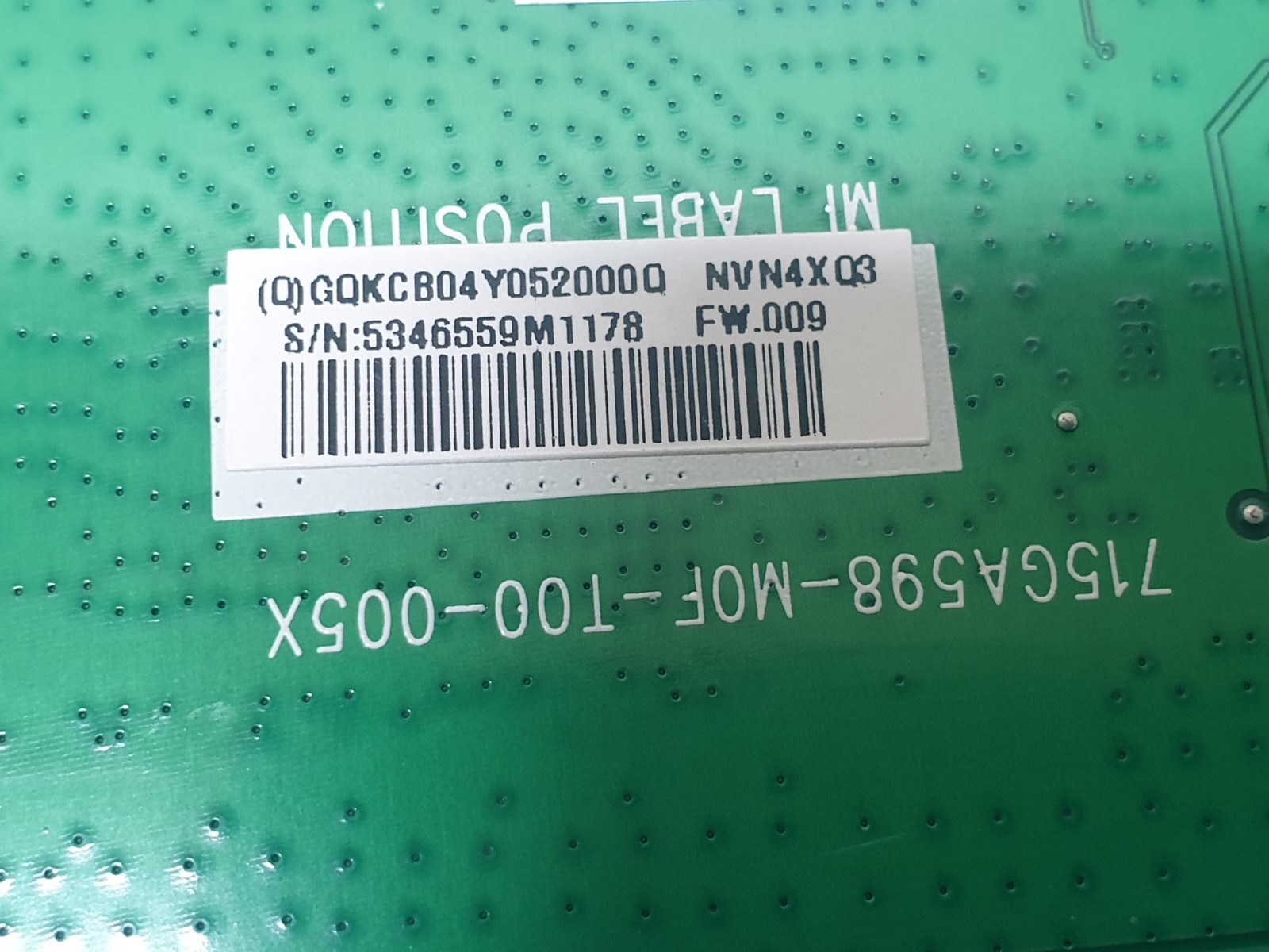 MAIN BOARD MB MSI OPTIX G271 3CB5 MONITOR 715GA598-M0F-T00-005X SCREEN ...